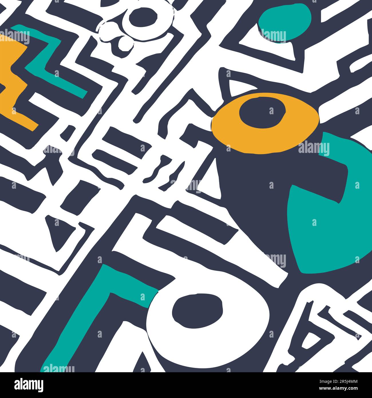 Abstract illustration. Geometric shapes. Design of clothing, textiles ...