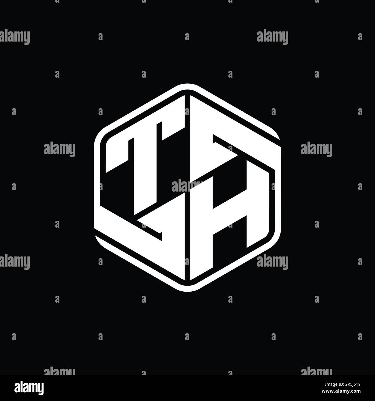 TH Letter Logo monogram hexagon shape with ornament abstract isolated ... TH Letter Logo monogram hexagon shape with ornament abstract isolated ...