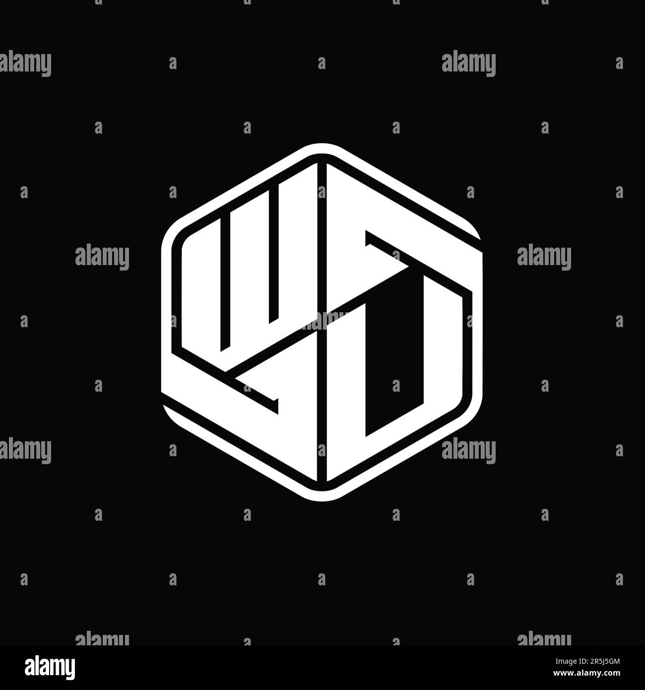 WU Letter Logo monogram hexagon shape with ornament abstract isolated ... WU Letter Logo monogram hexagon shape with ornament abstract isolated ...