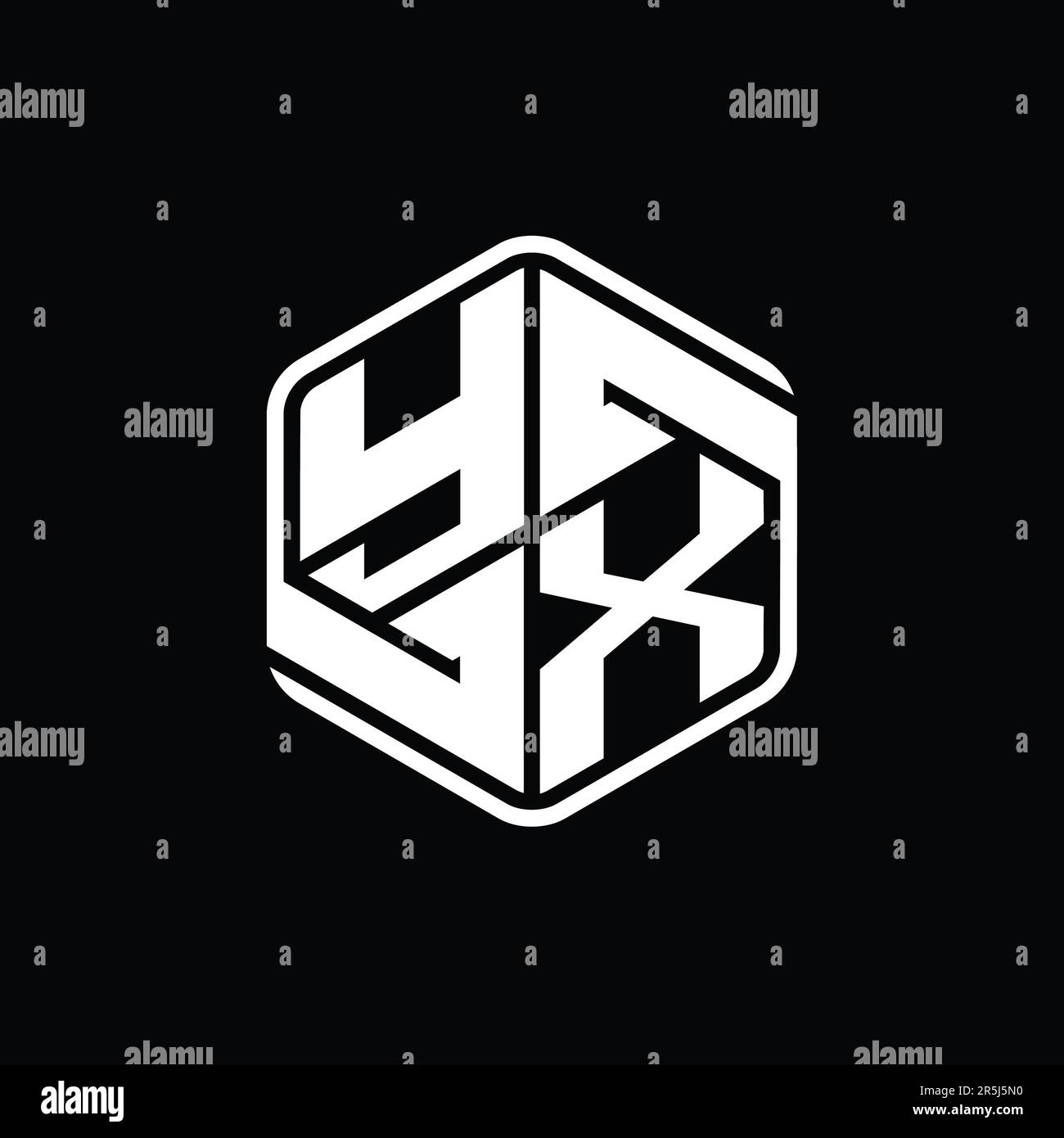 YX Letter Logo monogram hexagon shape with ornament abstract isolated ... YX Letter Logo monogram hexagon shape with ornament abstract isolated ...