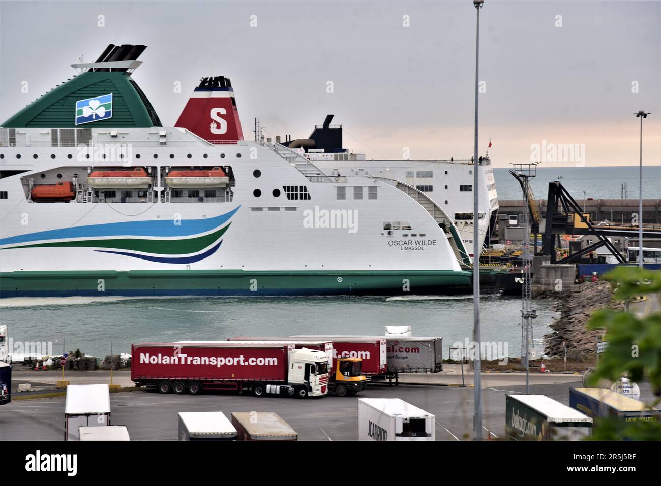 Irish Ferries new cruise ferry on the Irish Sea MS OSCAR WILDE pictured ...