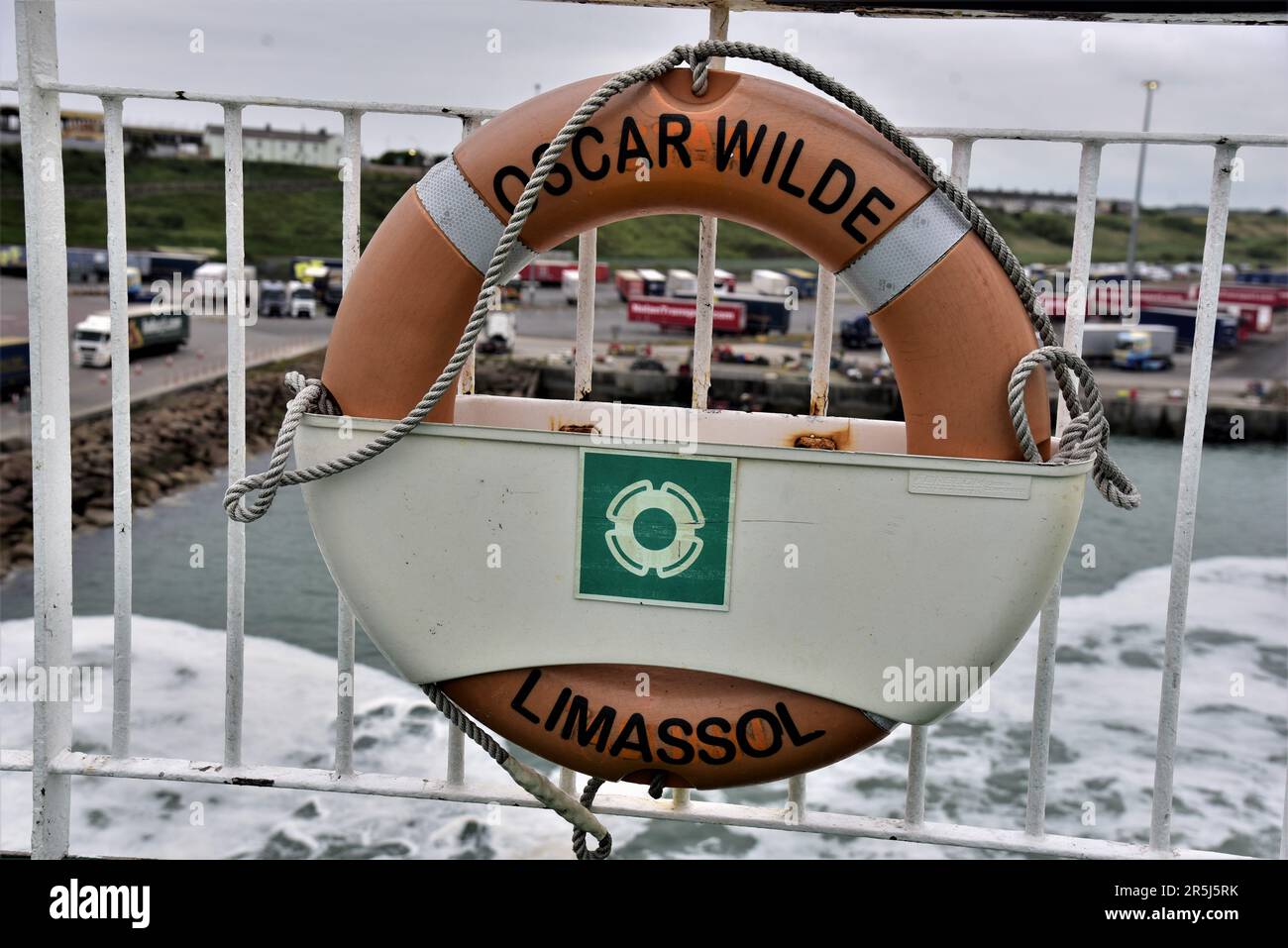 Irish Ferries new cruise ferry on the Irish Sea MS OSCAR WILDE pictured ...