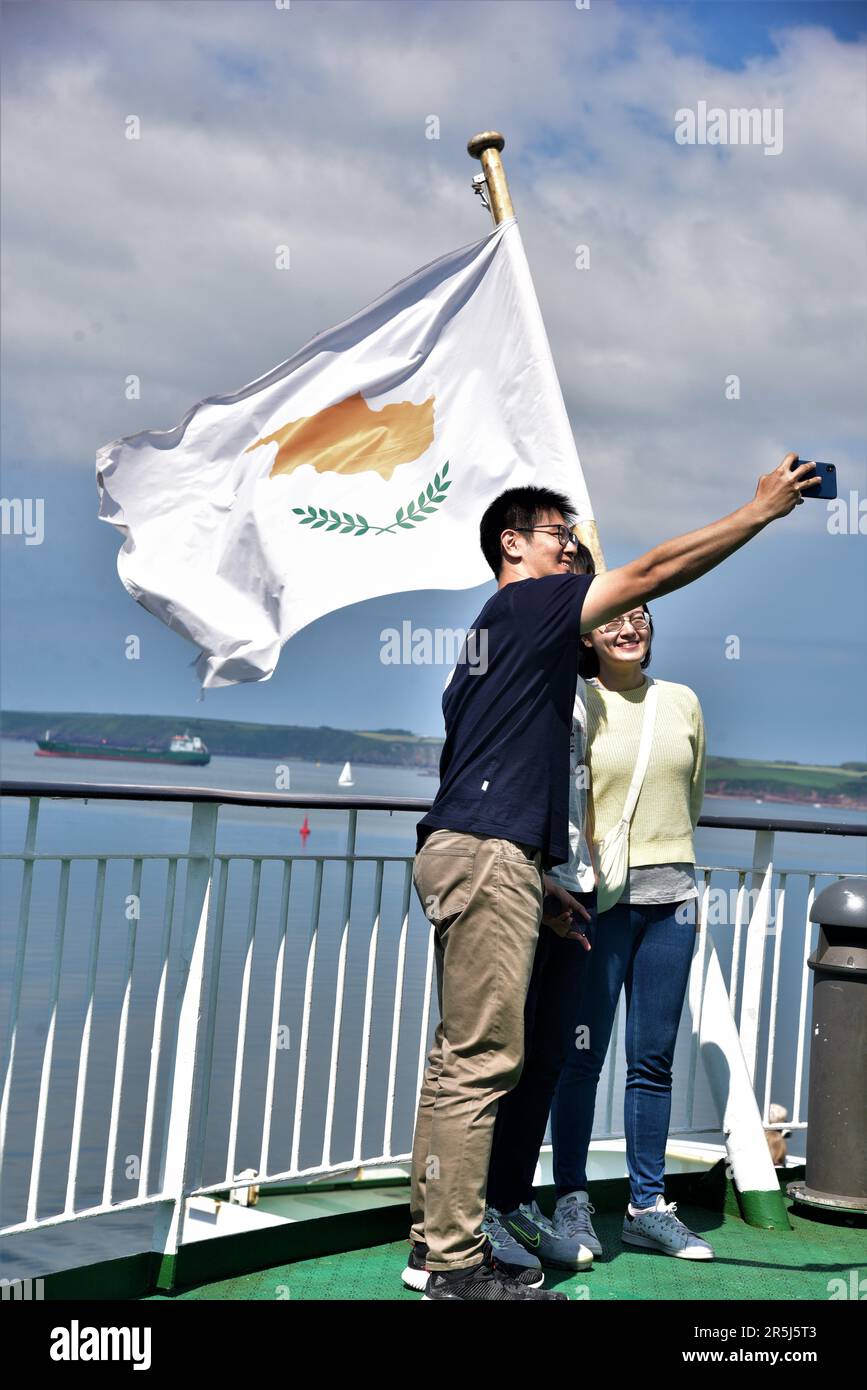 Irish Ferries new cruise ferry on the Irish Sea MS OSCAR WILDE pictured ...