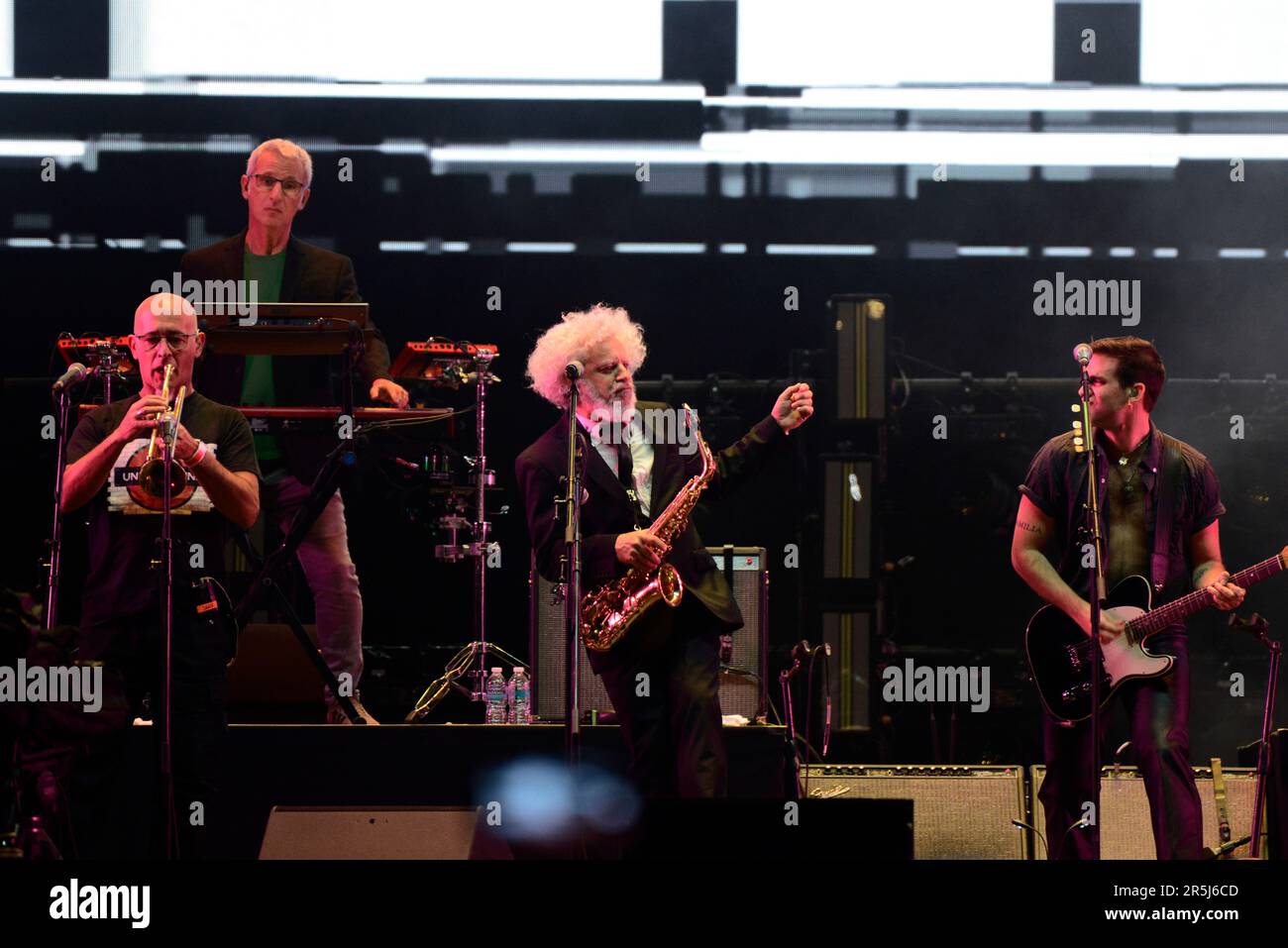Mexico City, Mexico. 3rd June, 2023. Saxophonist of the Argentine band ...