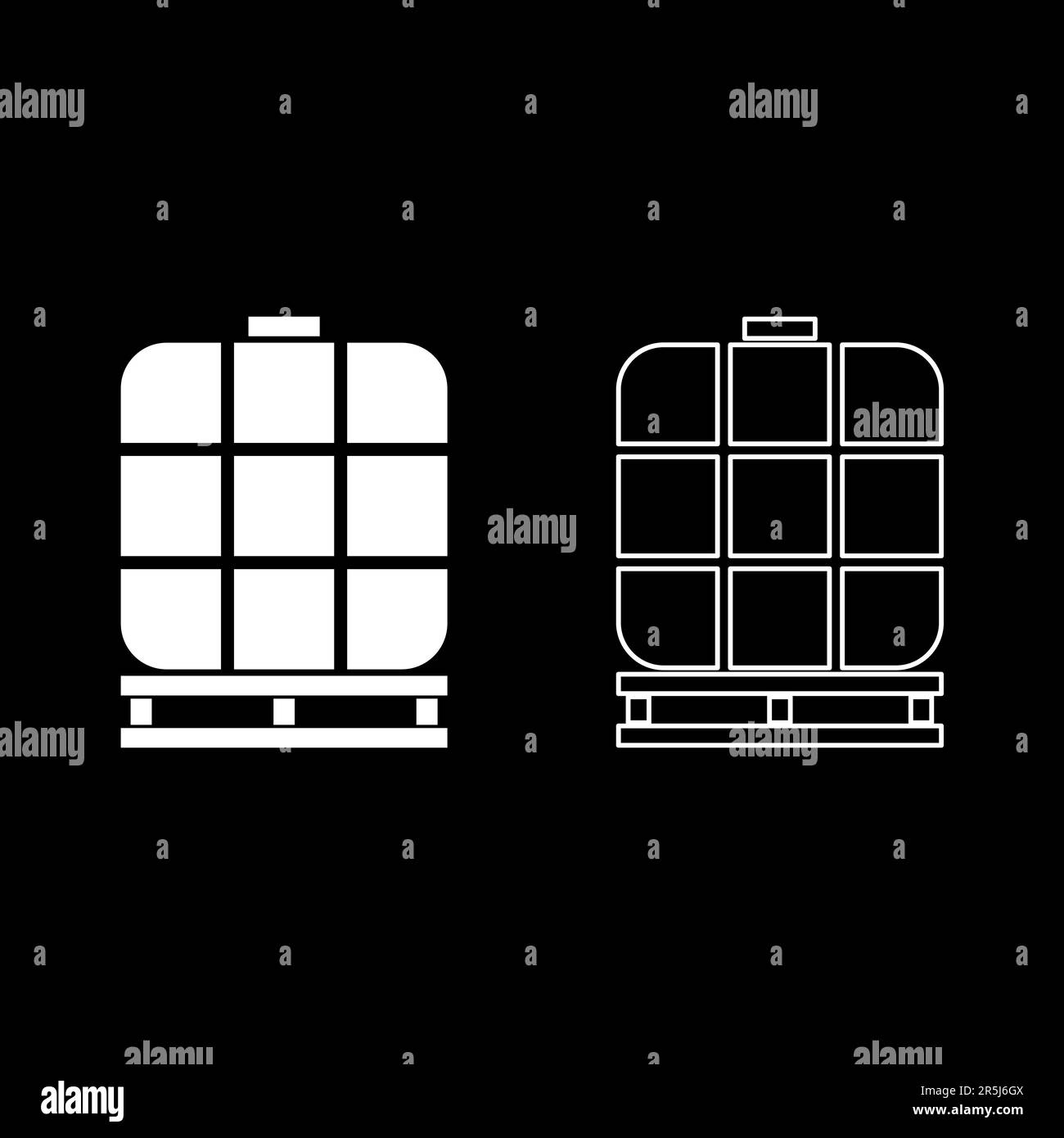 IBC intermediate bulk container tank for liquids fluid water storage ...