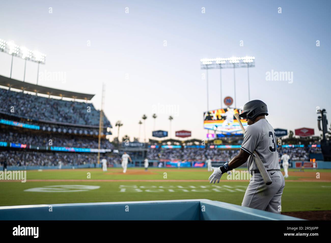 New York Yankees center fielder Greg Allen (30) goes to bat during a ...
