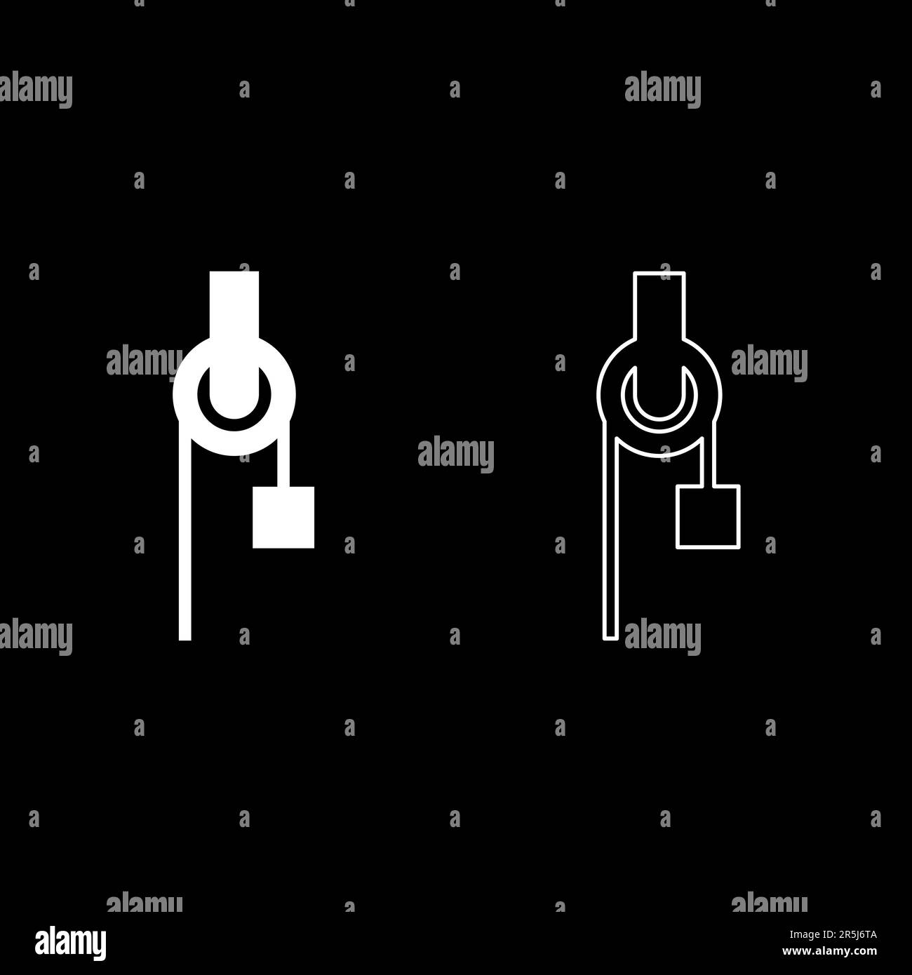 Burden icon on white Black and White Stock Photos & Images - Alamy