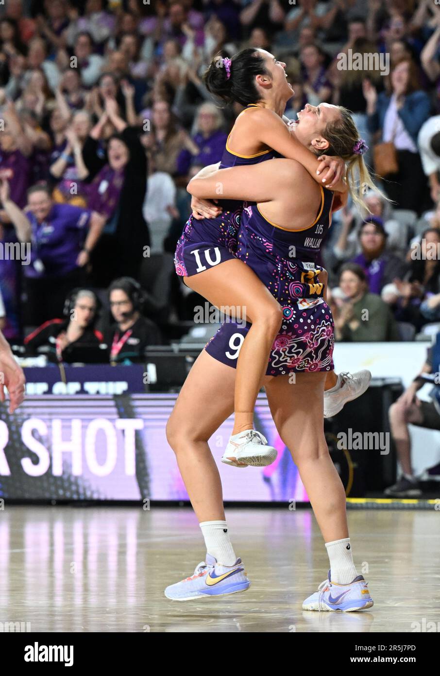 Emily Moore (left) and Donnell Wallam (right) of the Firebirds ...