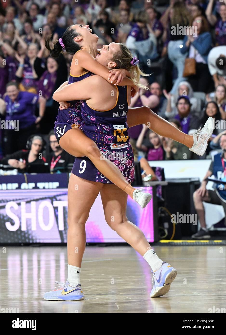 Emily Moore (left) and Donnell Wallam (right) of the Firebirds ...