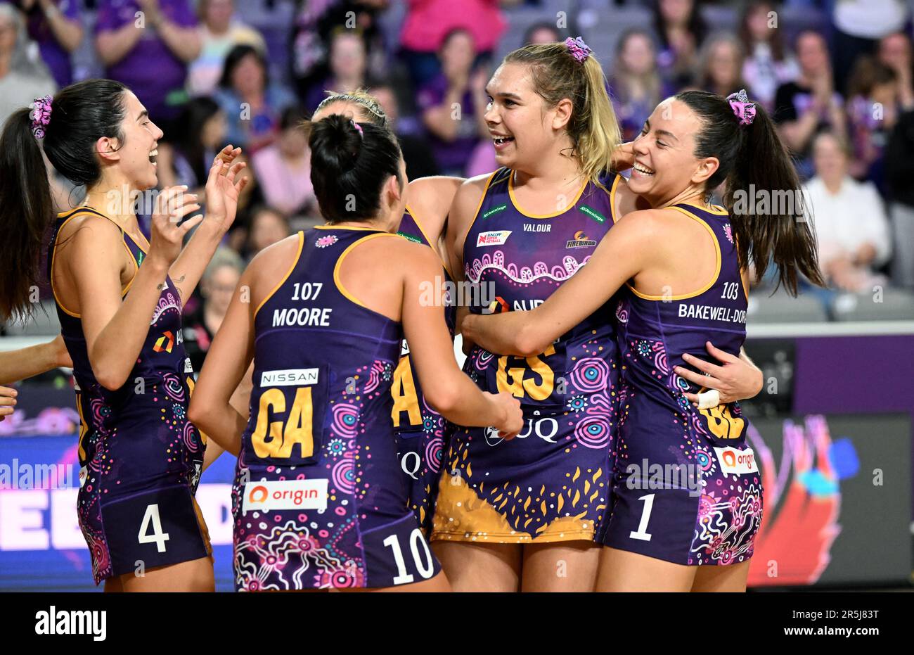 Brisbane, Australia. 04th June, 2023. Donnell Wallam (centre) of the ...