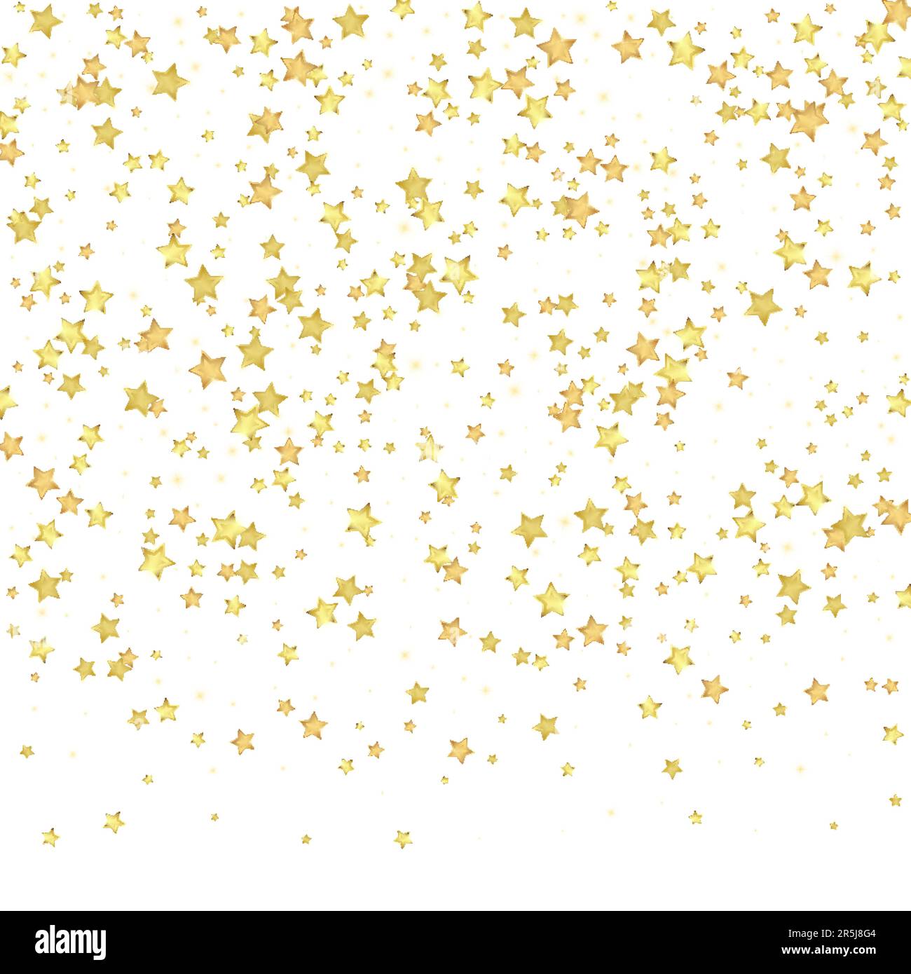Magic stars vector overlay. Gold stars scattered around randomly ...