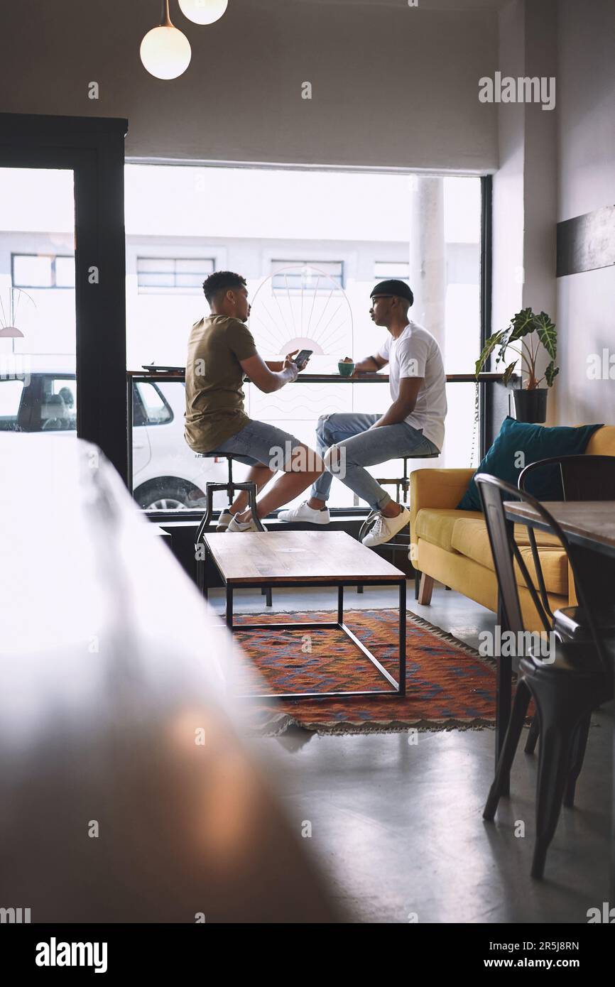 The more time we spend together, the closer we get. two young men ...