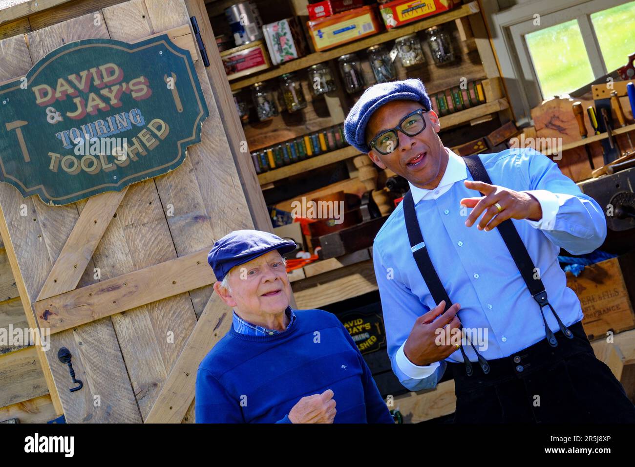 Alcester, Warwickshire UK, 3rd June 2023. David Jason and Jay Blades ...