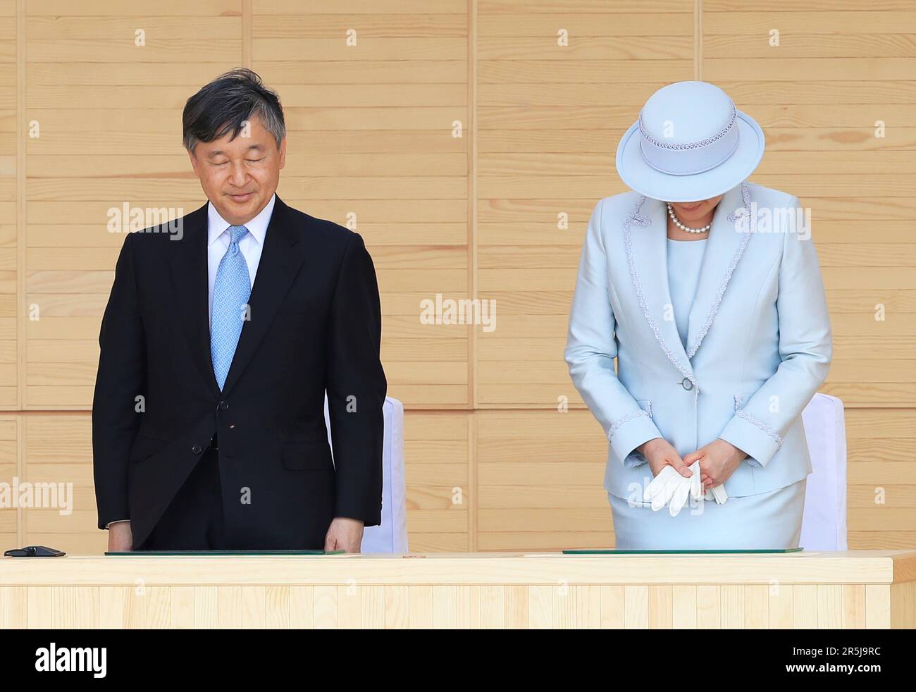 Japanese Emperor Naruhito and Empress Masako attend the 73rd National ...