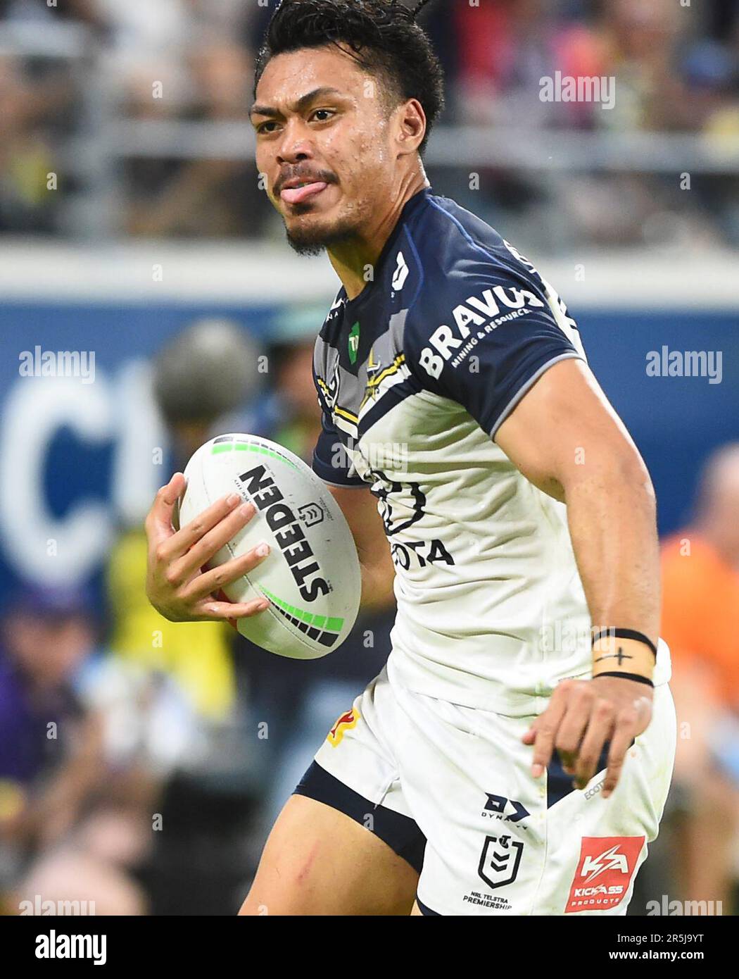 Townsville, Australia. 04th June, 2023. Jeremiah Nanai of the Cowboys ...