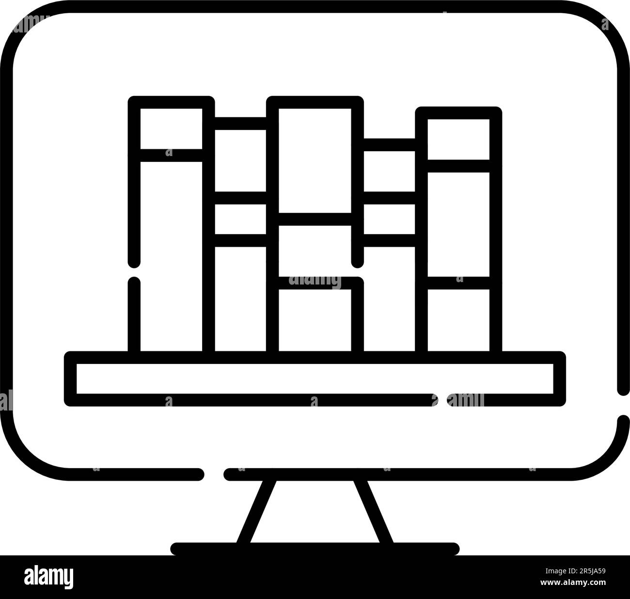 Electronic library access from desktop computer. Online book collection ...