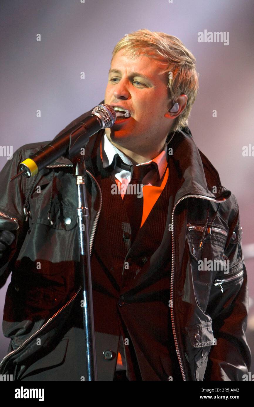Kian Egan Of Irish Pop Band Westlife Performing On Stage At The