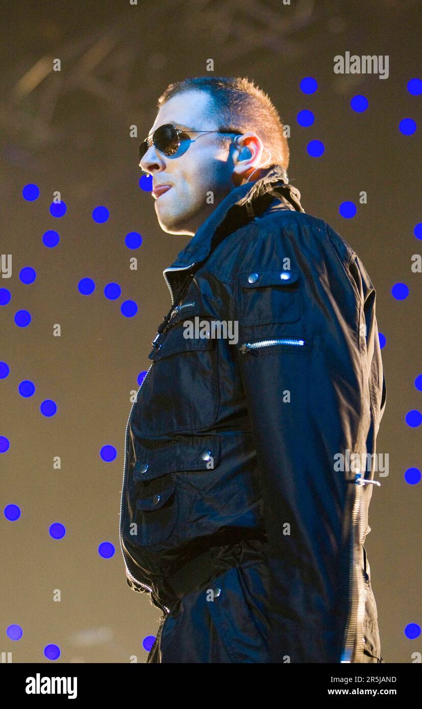 Mark Feehily of Irish pop band, Westlife, performing on stage at the ...