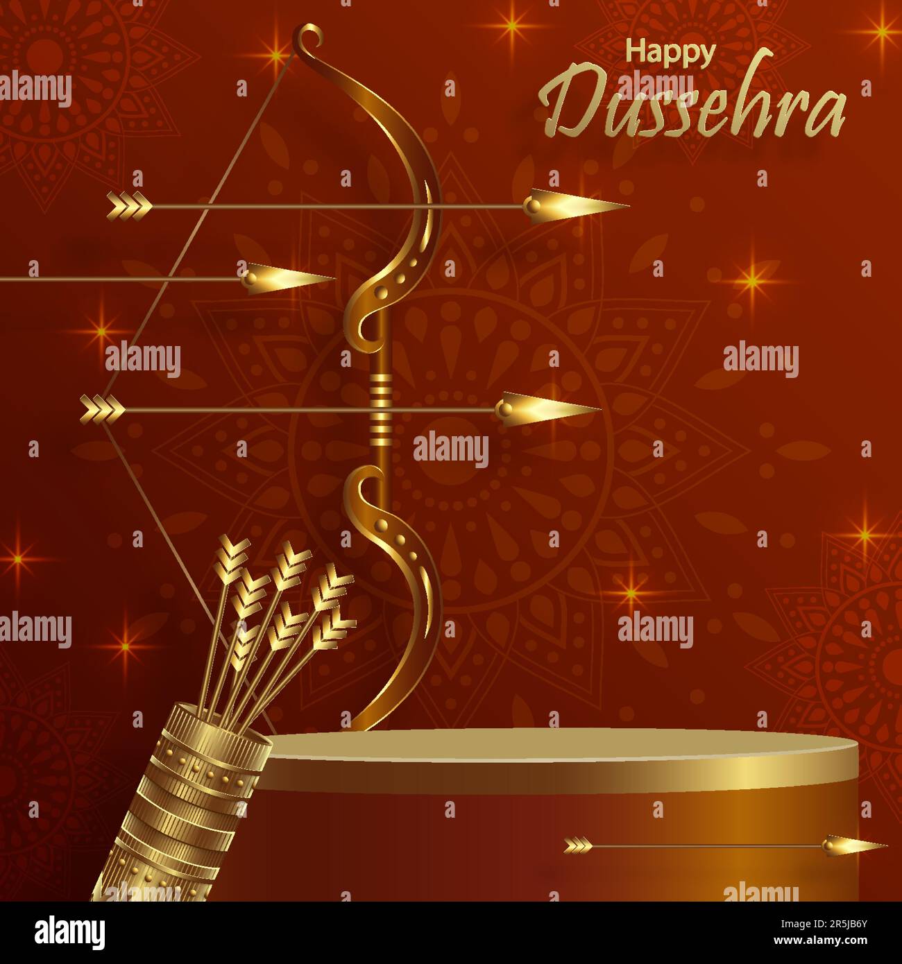 3d Podium round stage style, for Dussehra festival celebration, the ...
