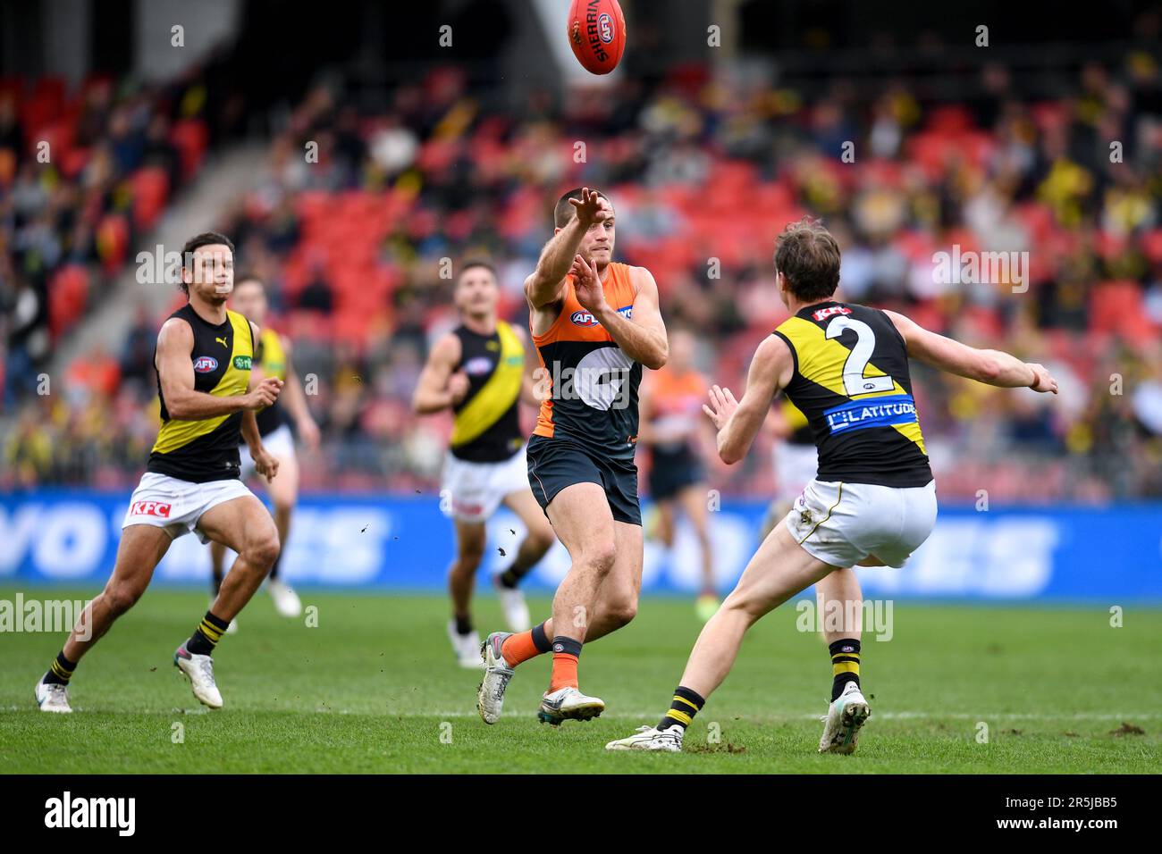 Sydney, Australia. 04th June, 2023. Xavier O'Halloran of the GWS Giants ...