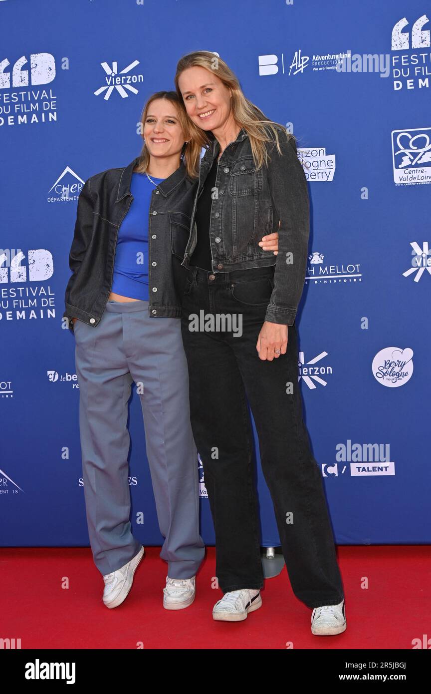 Vierzon, France. 04th June, 2023. Marie Papillon and Eloise Lang posing ...