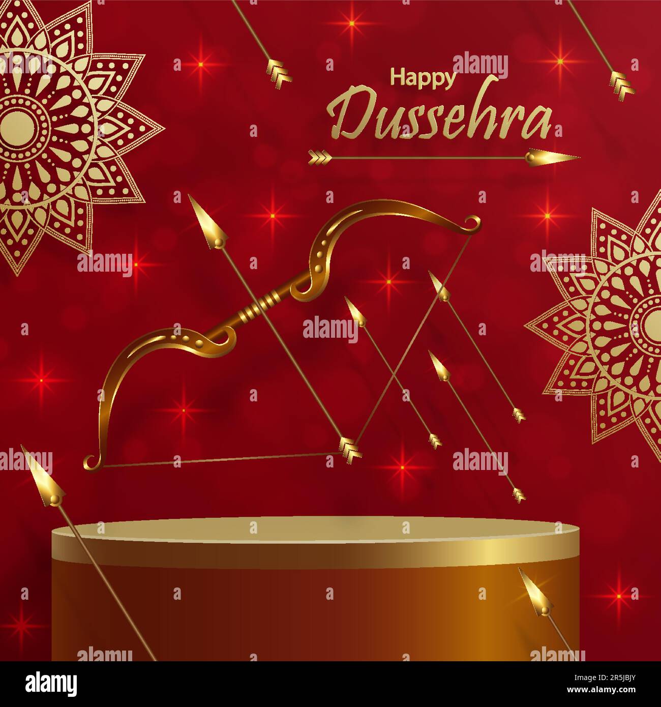 3d Podium round stage style, for Dussehra festival celebration, the ...