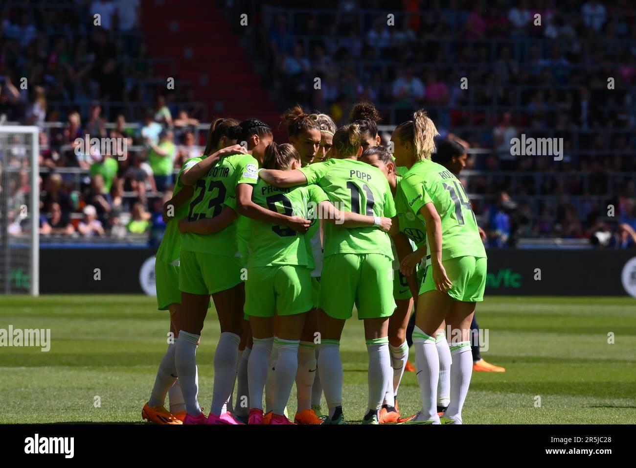 EINDHOVEN, NETHERLANDS - 3 June, 2023: The final football match of UEFA Women's Champions League ...
