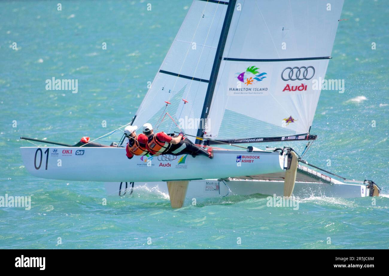 Australia's Darren Bundock and Glenn Ashby competing at the 2008 ...
