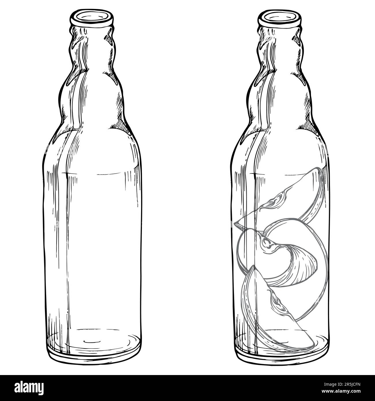 Apple painting print Black and White Stock Photos & Images - Alamy