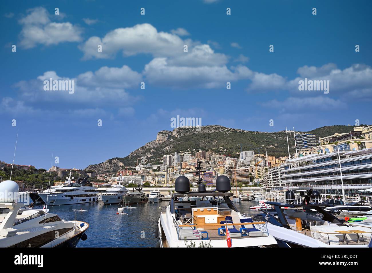Port with luxury yachts and sailboats in Monte Carlo Monaco Stock Photo ...