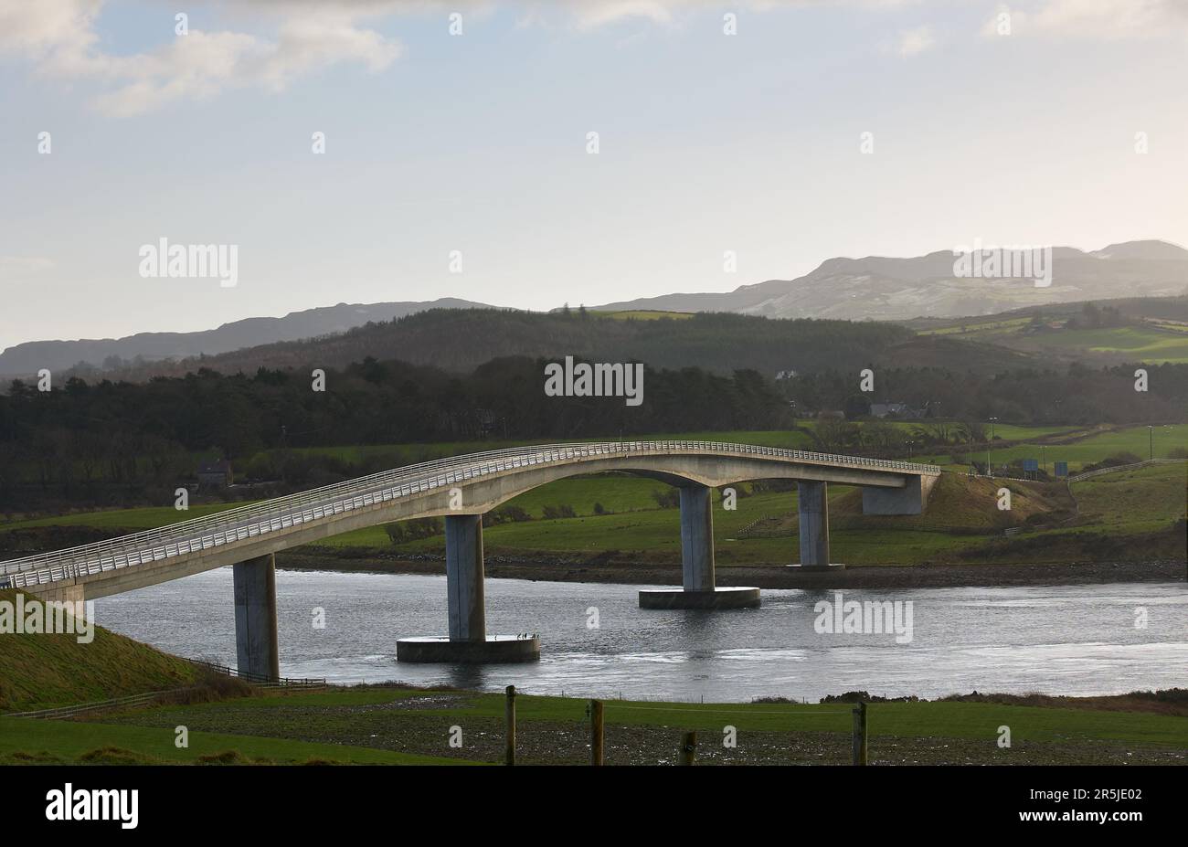 Mulroy Bridge, Donegal in Ireland. arch bridge Stock Photo - Alamy