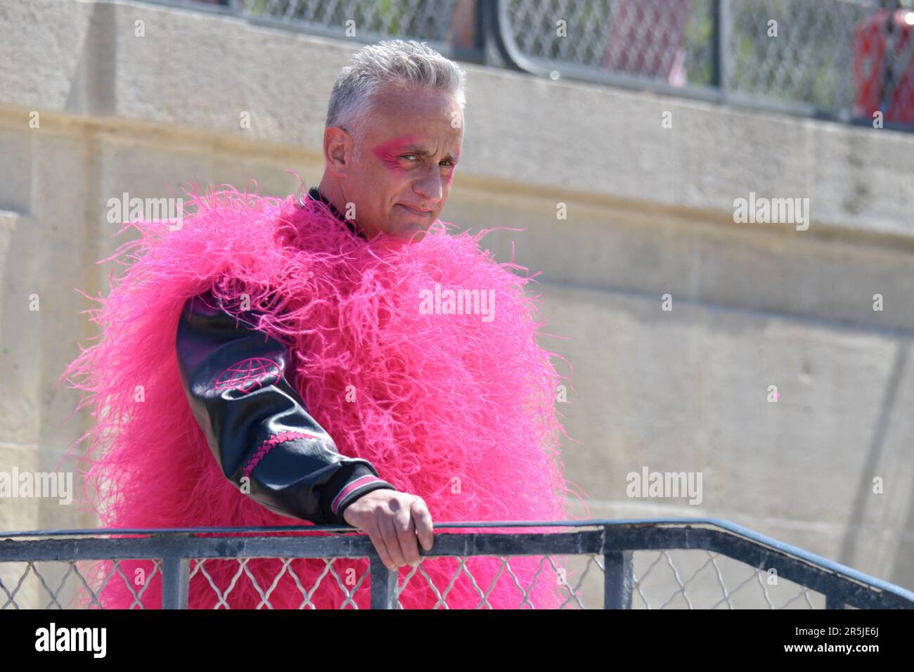 Paris, France. 04th June, 2023. Philippe Collignon (TV journalist at ...