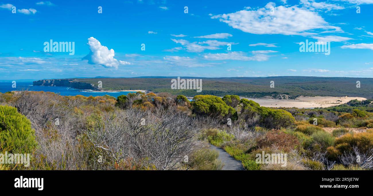 A panoramic image of Marley and Little Marley Beaches, unpatrolled surf ...