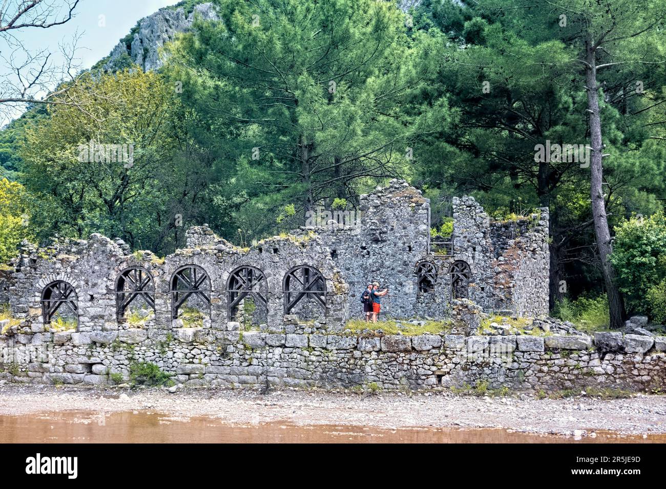 Touring the Olympos ruins, Lycian Way, Olympos Beydagları National Park, Turkey Stock Photo - Alamy