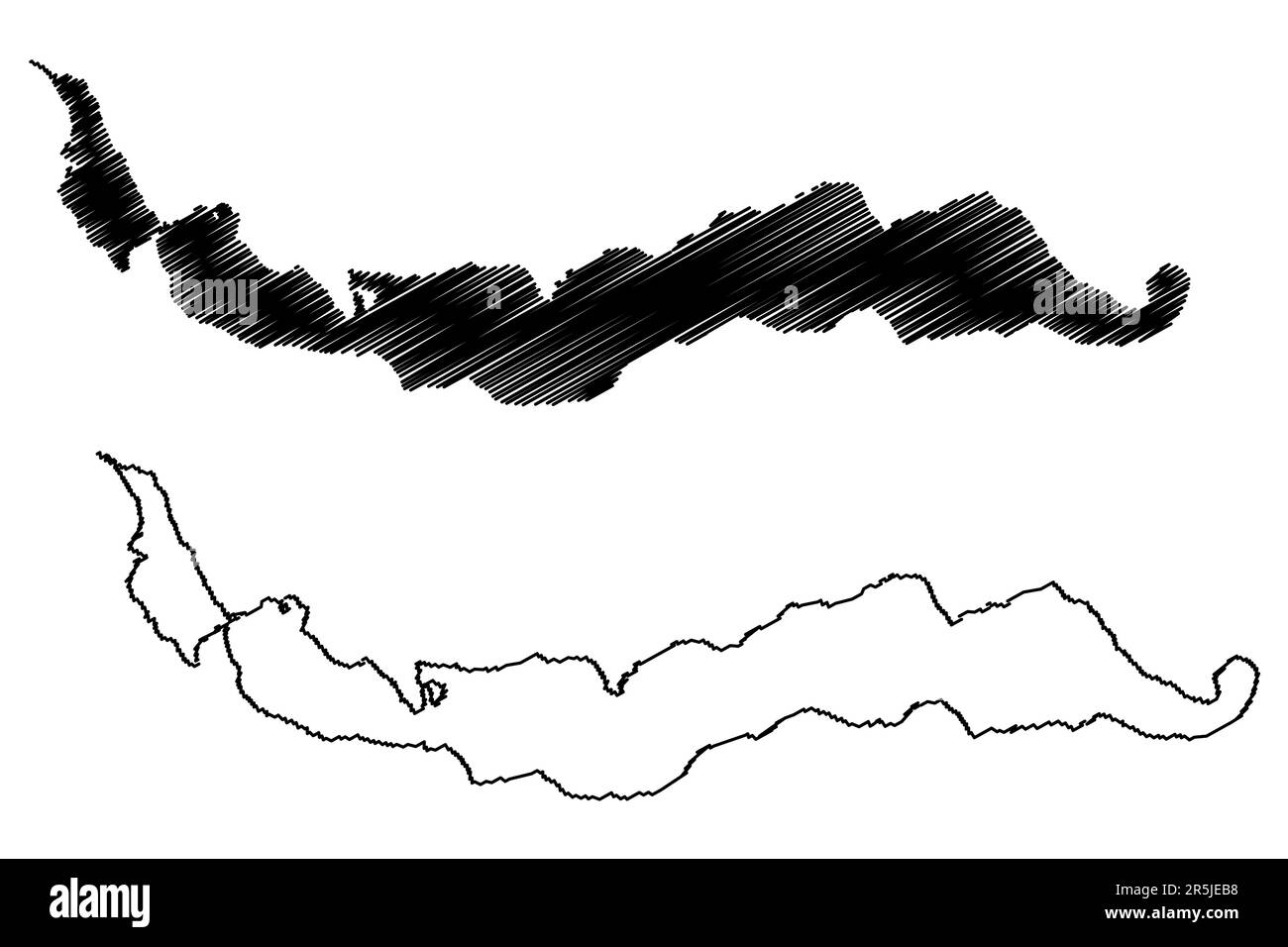 Lake Lacar and Nonthue (South America, Argentine Republic, Argentina ...