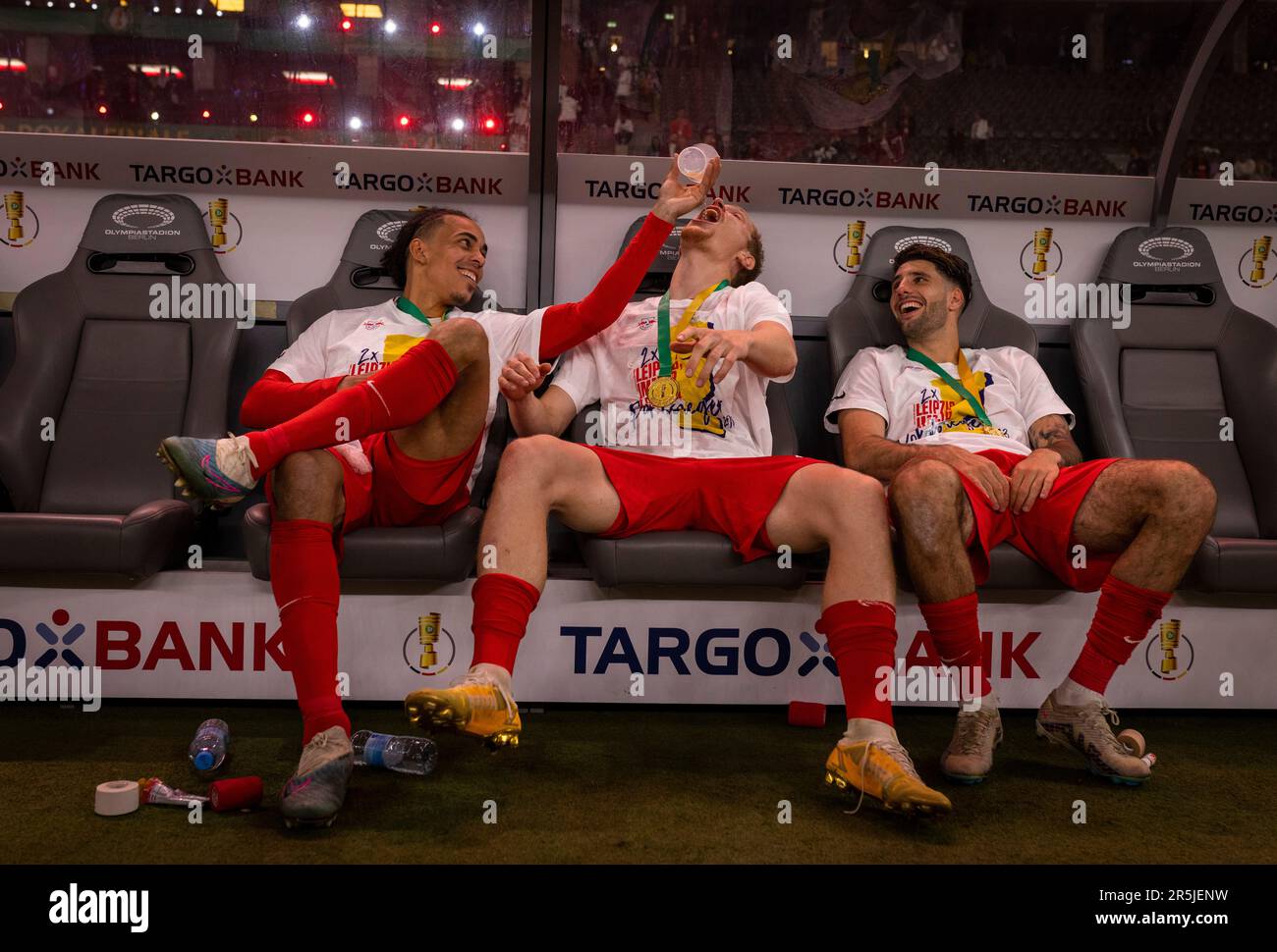 Berlin, Germany. 3rd Jun, 2023. Yussuf Poulsen (RBL), Marcel ...