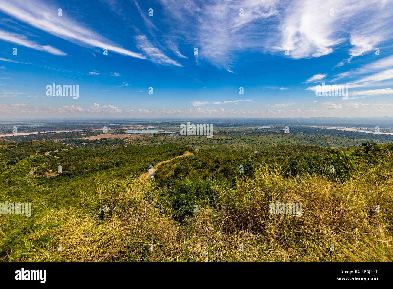 Wide panorama river view meadow hi-res stock photography and images - Alamy