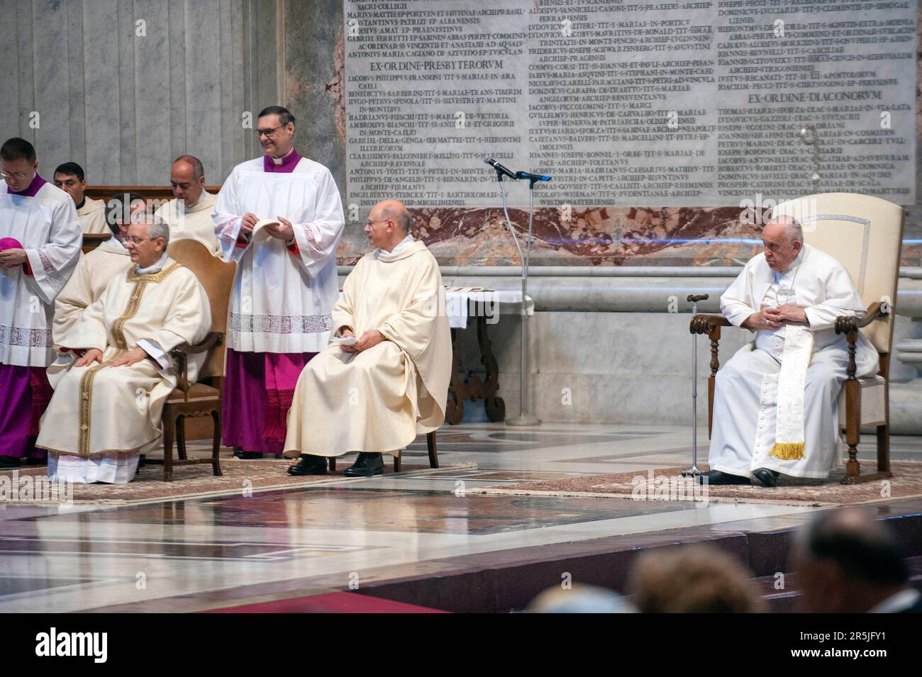 Italy, Rome, Vatican, 2023/6/03. Pope Francis attends the episcopal ...