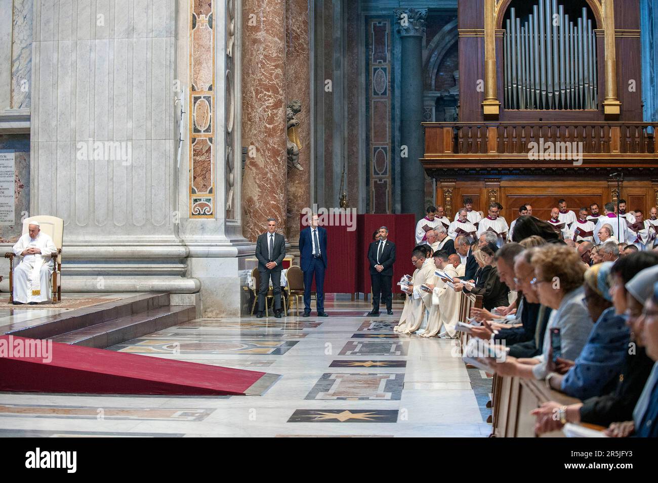 Italy, Rome, Vatican, 2023/6/03. Pope Francis attends the episcopal ...