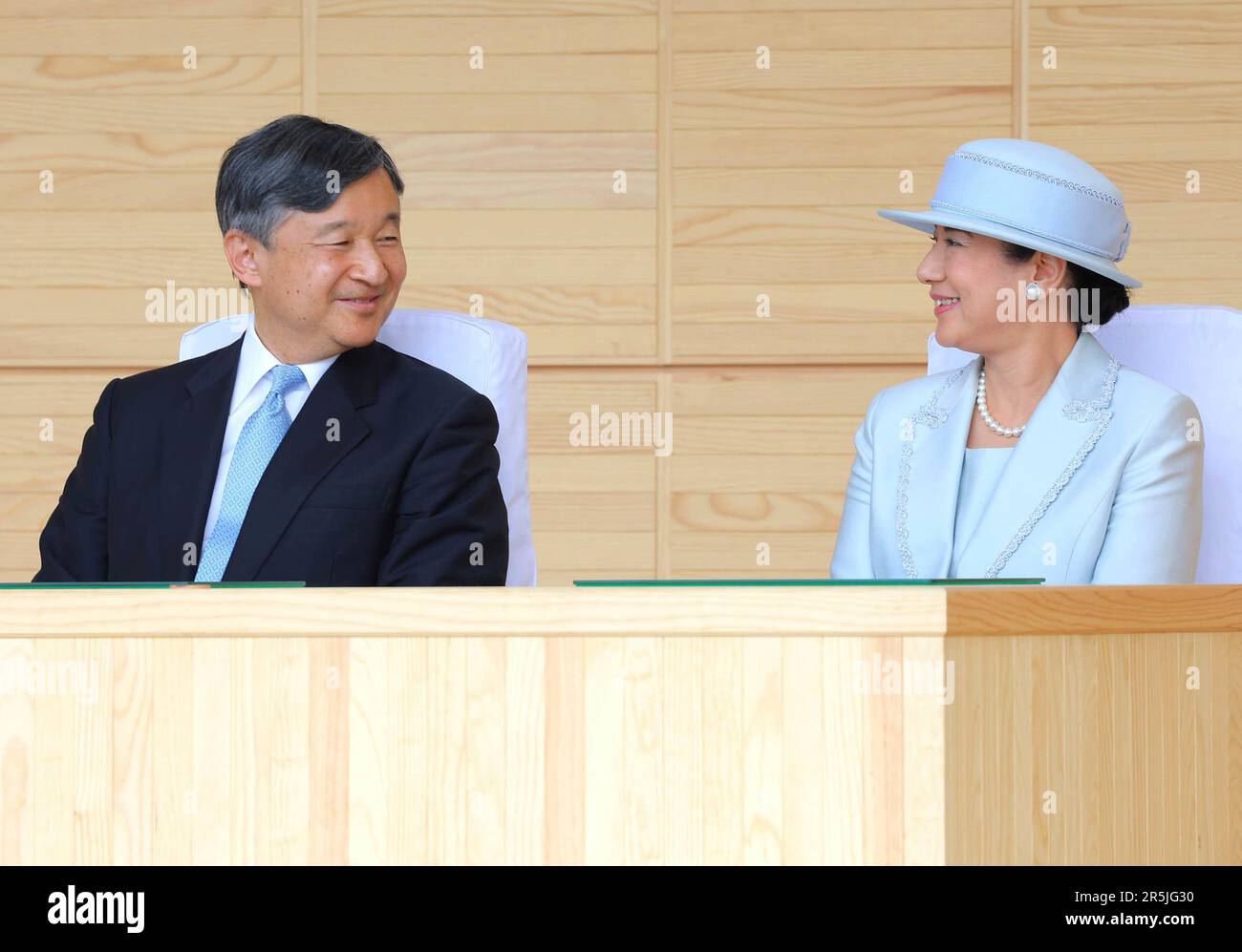 Japanese Emperor Naruhito and Empress Masako attend the 73rd National ...