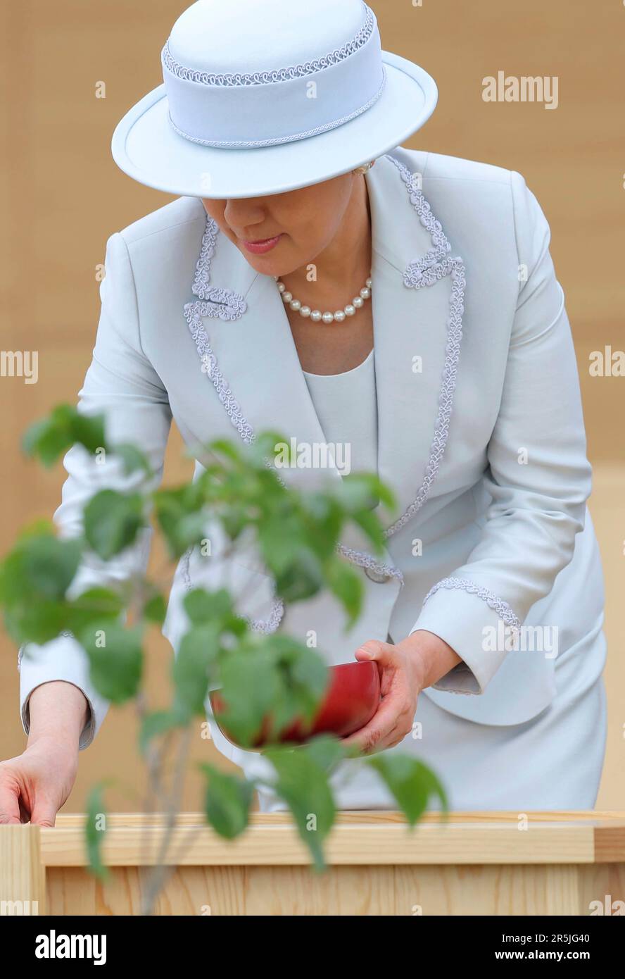 Empress Masako attends the 73rd National Tree Planting Festival in ...