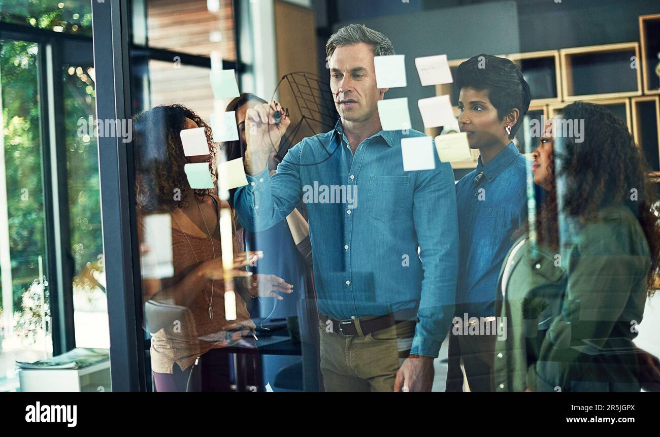 Mapping out an approach to reaching their goals. a group of ...