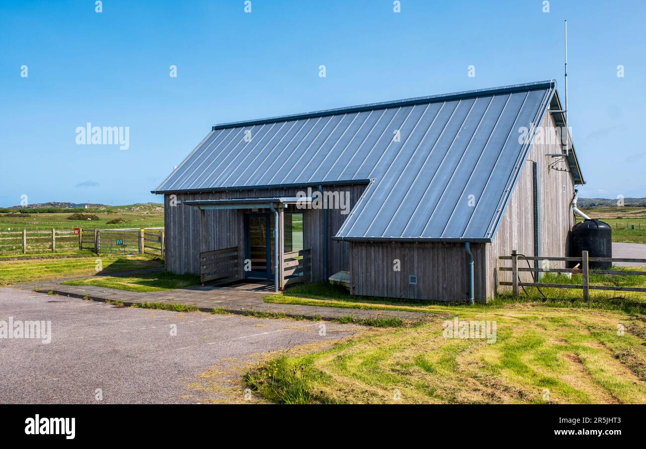 Airport terminal on the island of Coll, Scotland Stock Photo - Alamy