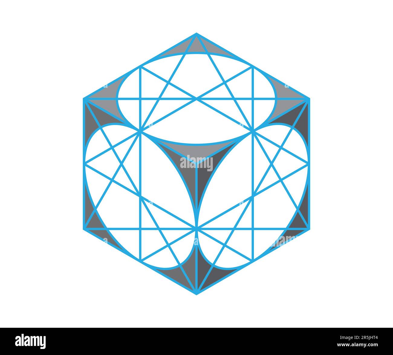 Isometric drawing of a cube with circles inscribed Stock Vector Image ... Isometric drawing of a cube with circles inscribed Stock Vector Image ...