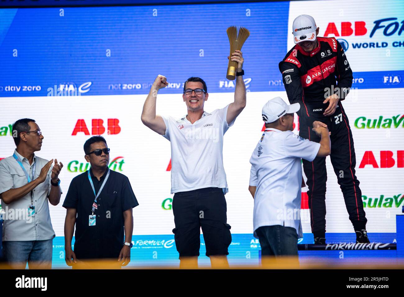 Race 2 podium ambiance during the 2023 Jakarta ePrix, 8th meeting of ...