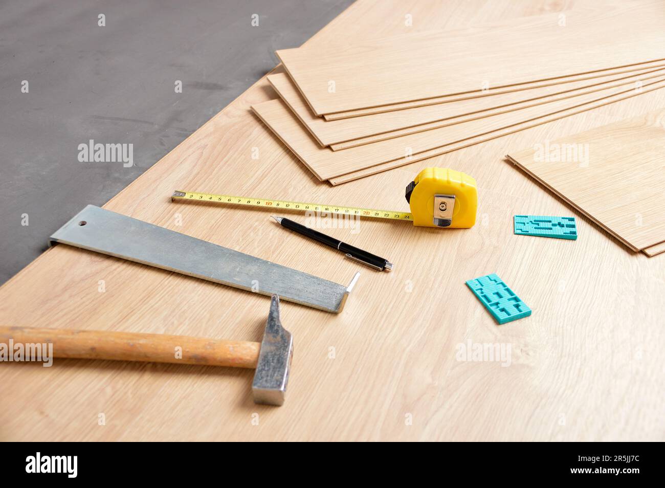 Planks of wood and tools hi-res stock photography and images - Alamy