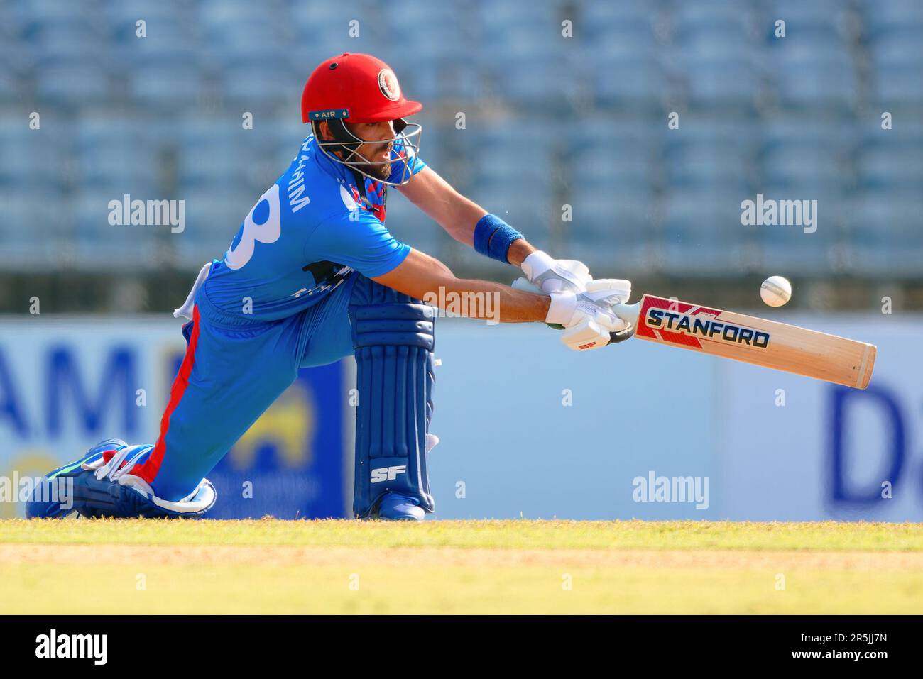 Hambantota, Sri Lanka. 04th June 2023. Afghanistan's Ibrahim Zadran in batting action during the ...