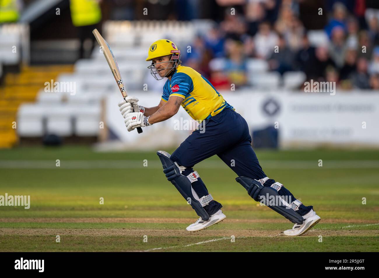 Sam Hain of Birmingham Bears batting in a Vitality Blast T20 match ...