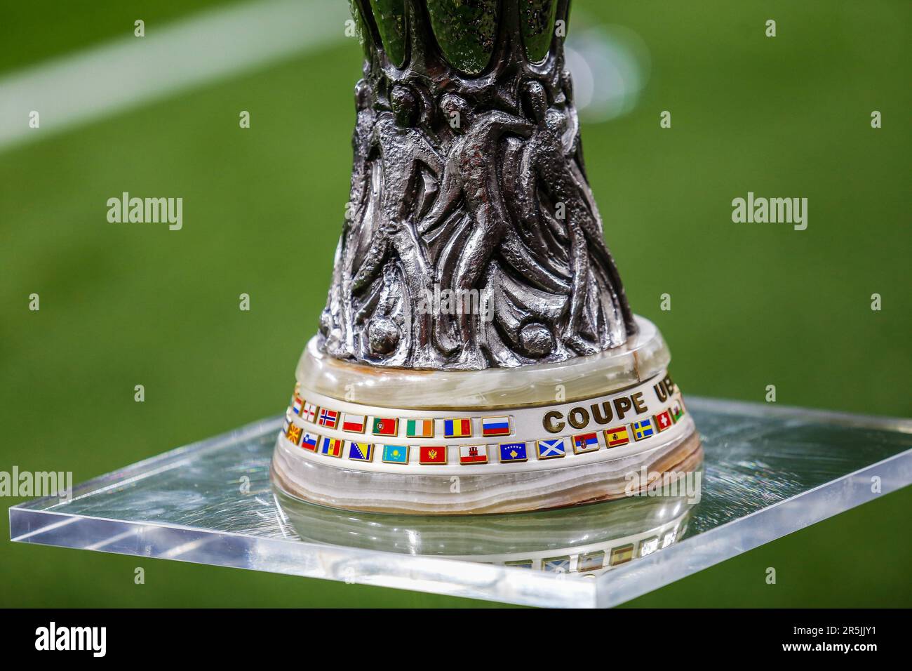 Trophy of the UEFA Europa League 2023 Final match between Sevilla and ...