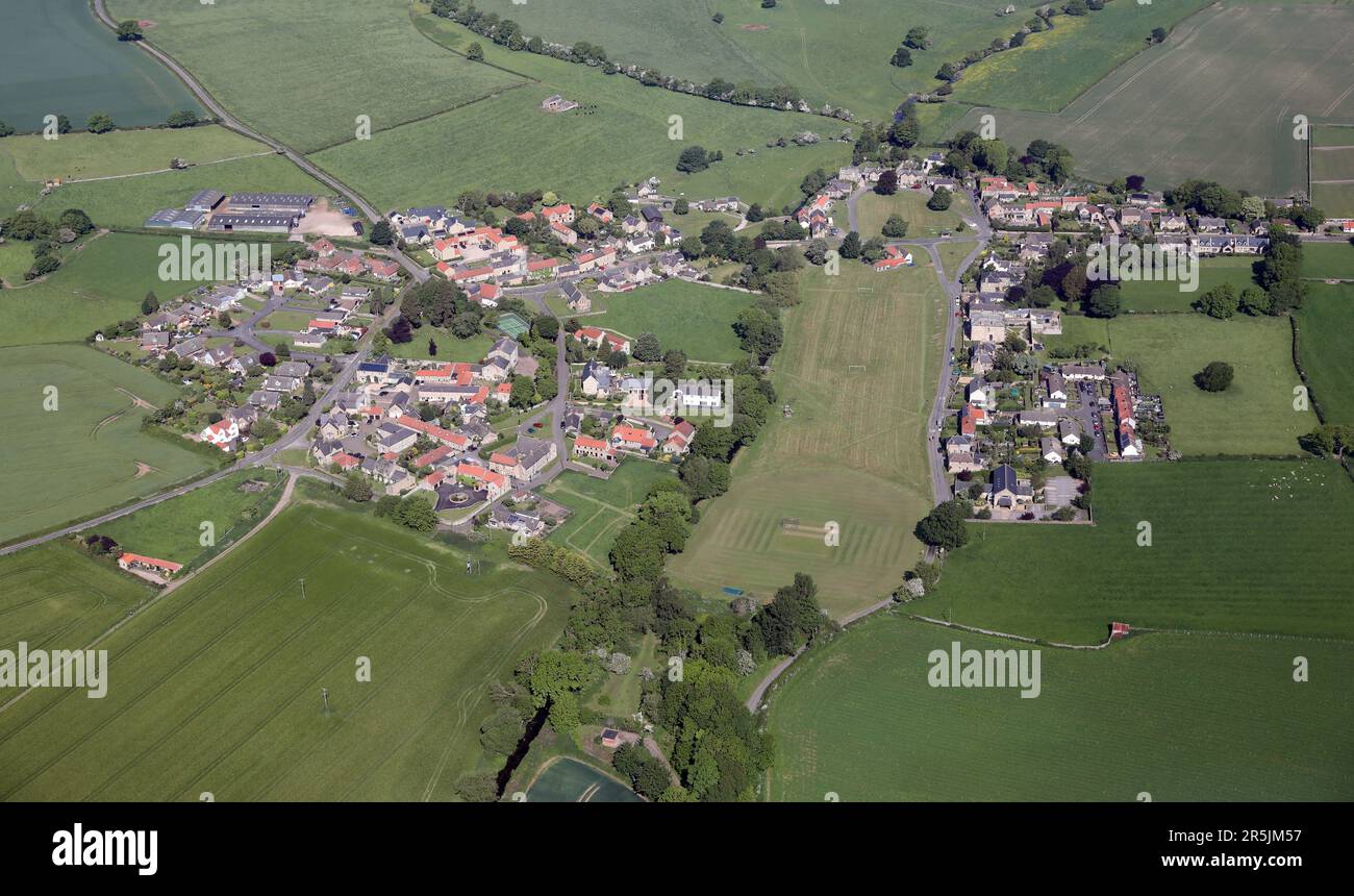 aerial view of Aldbrough St John village, near Richmond, North ...